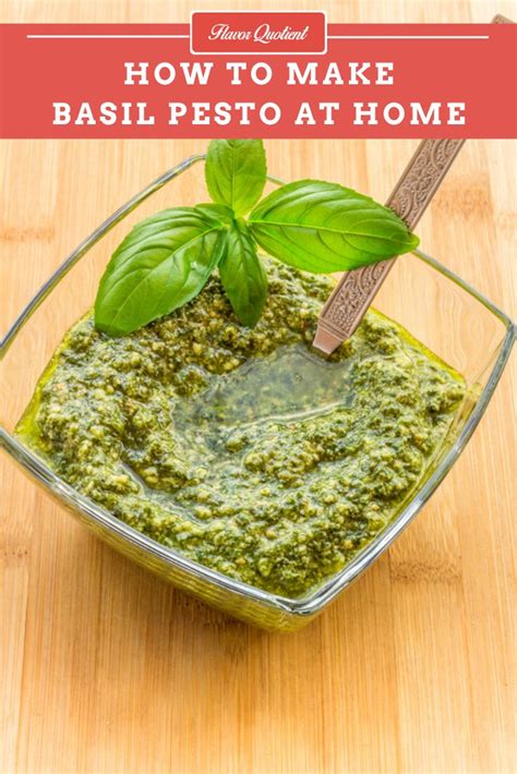 Homemade Spinach Basil Pesto Flavor Quotient Recipe Basil Pesto