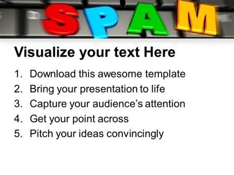 word spam using colorful letters on keyboard powerpoint templates ppt