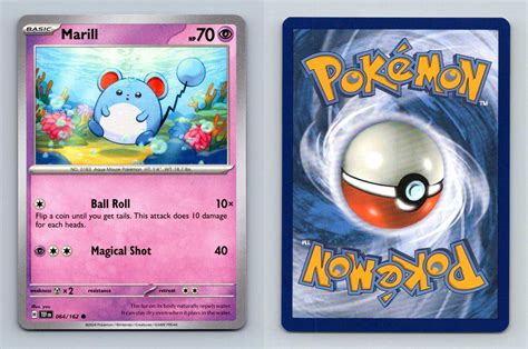 Marill 64 162 Scarlet And Violet Temporal Forces 2024 Pokemon Common Tcg