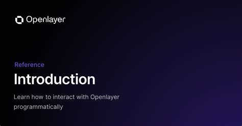Introduction Openlayer