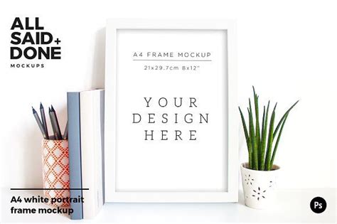 A4 Portrait White Frame Scene White Frame Frame Portrait Frame