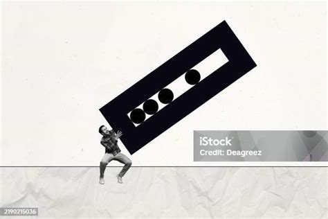 크리 에이 티브 아트 3d 스케치 콜라주 불만족 남자 캐리 그림 부하 부담 정신 의학 압력 작업 부하 긴장 흰색 배경에 20 24세에 대한 스톡 사진 및 기타 이미지