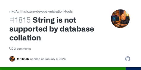 String Is Not Supported By Database Collation · Issue 1815