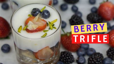 How To Make Summer Berry Trifle I Berry Phirni Without Rice Dessert