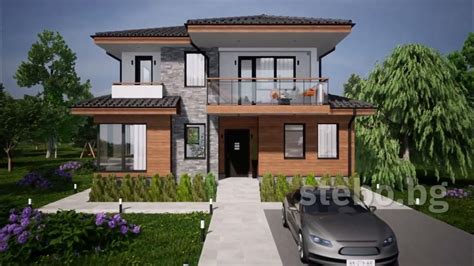 ГОТОВ ПРОЕКТ НА КЪЩА Двуетажна с 4 спални и възможност за обособяване на отделна кухня