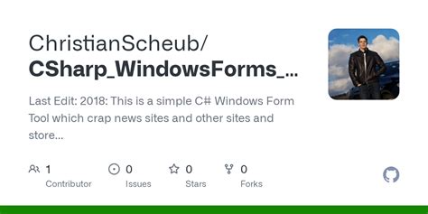 Github Christianscheubcsharpwindowsformsofflinesearch Last Edit