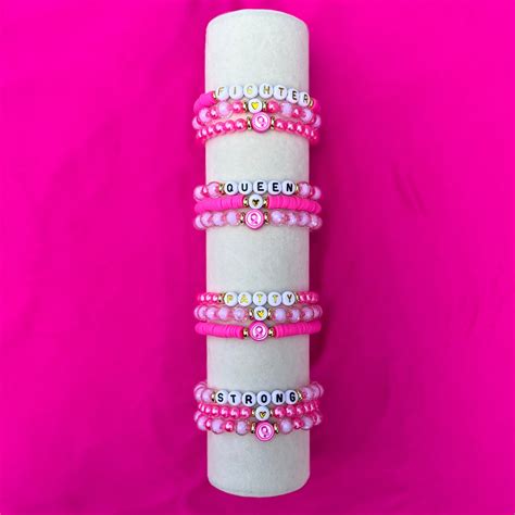 Breast Cancer Bracelets Breast Cancer Awareness Bracelets Etsy