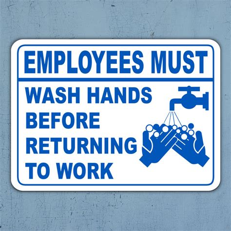 Printable Employees Must Wash Hands Sign