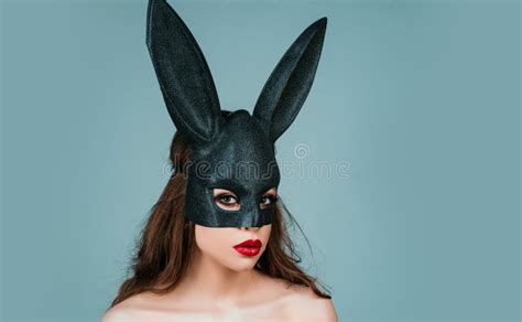 Easter Bunny Girl Egg Hunt Woman Rabbit Mask Sensual Seductive