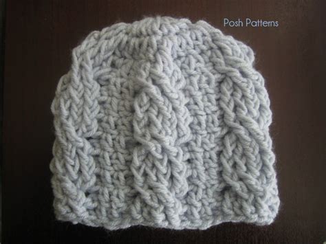 Slouchy Hat Crochet Pattern Crochet Cable Hat