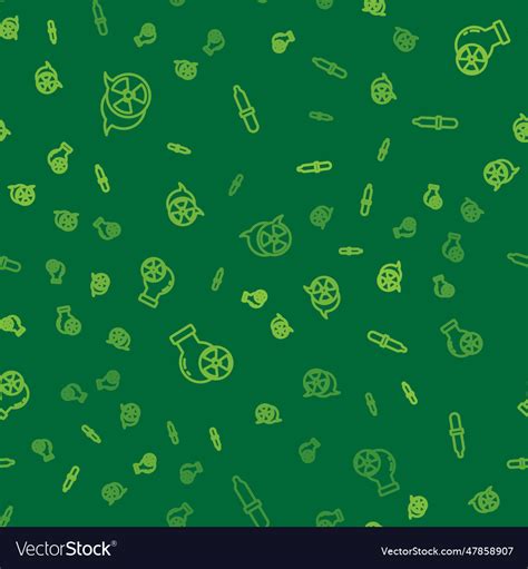 Set Line Radioactive Test Tube Radiation And Vector Image