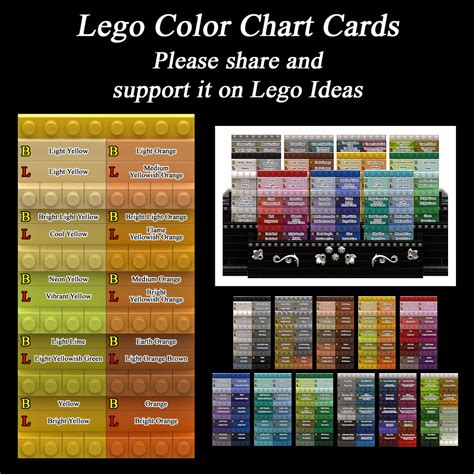 Lego Color Chart Cards I Wanted A Lego Color Chart That Wo… Flickr