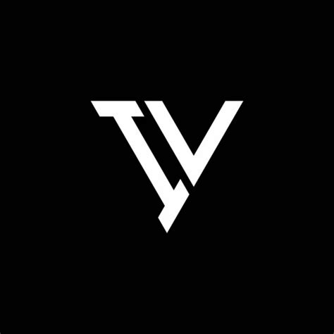 Logo Letter Monogram Triangle Shape Design Template Isolated Black