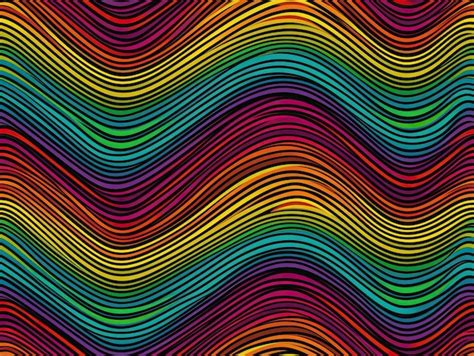 Premium Photo Seamless Pattern With Abstract Rainbow Line Wallpaper Background Design