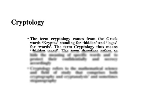 Solution Basic Terminologies And Concepts Of Cryptography In
