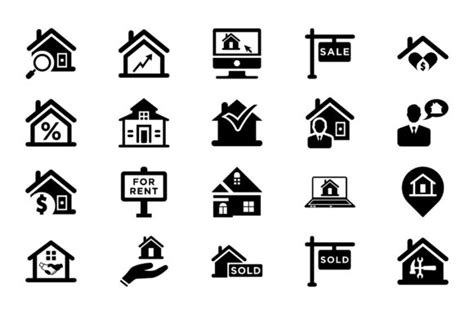 Real Estate Icon Set Vector Graphic By Riduwanmolla · Creative Fabrica