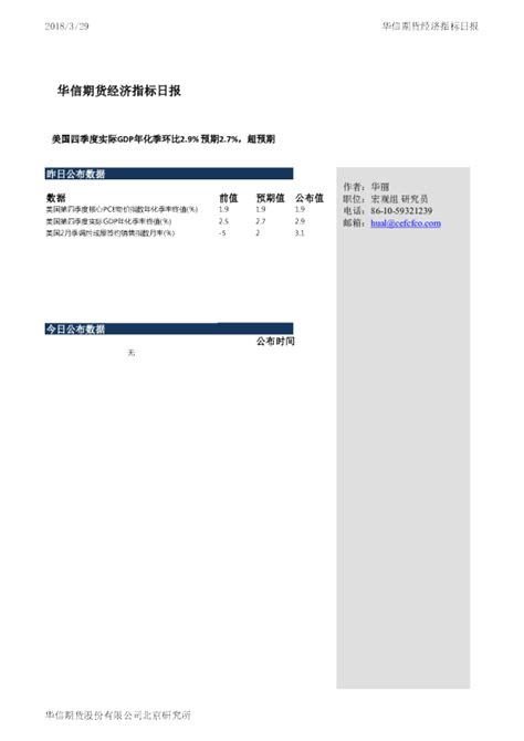经济指标日报：美国四季度实际gdp年化季环比29预期27，超预期