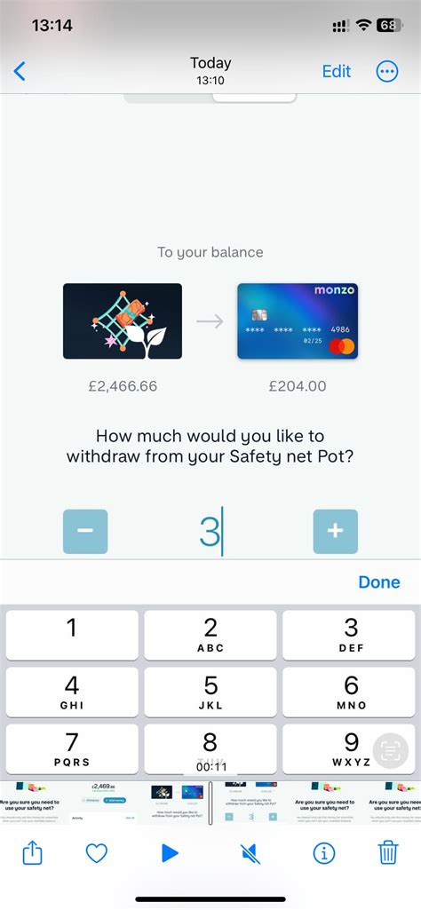 Is There A Bug On Safety Net Monzo Pot When Withdrawing Bug Reports