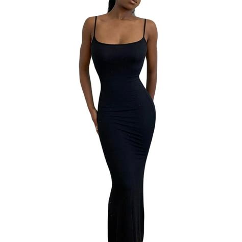 Coutexyi Women Cutout Backless Maxi Dress Sexy Sleeveless Split