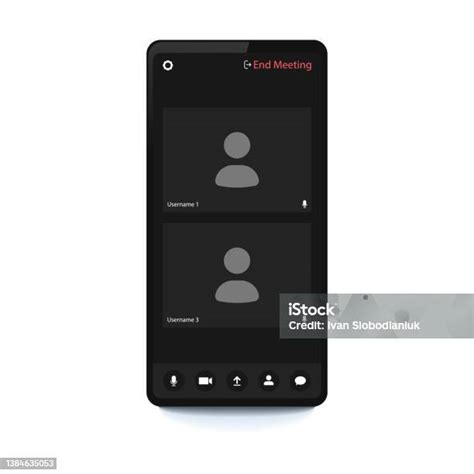 Interface Utilisateur De Visioconférence Icône De Vidéoconférence