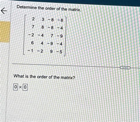 Solved Determine The Order Of The Chegg Com