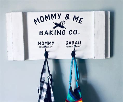 Custom Wood Apron Holder Farmhouse Kitchen Wall Decor Personalized