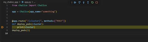 Python How To Debug Chalice Route Handlers In Vscode Stack Overflow