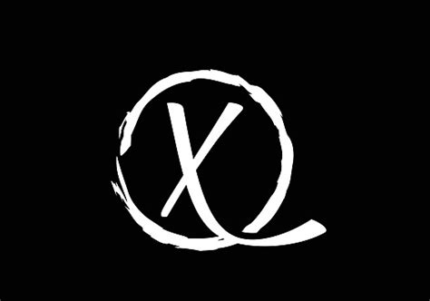 Handdrawn Script A In Brush Circle On Black Background Vector Ink Party Circle Png And Vector