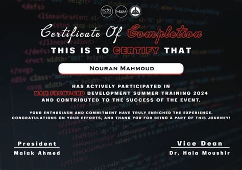 Nouran Mahmoud On Linkedin Frontenddevelopment Summertraining Webdevelopment