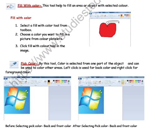 Cbse Class Computer Science Fun With Paint Brush Notes