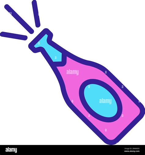Champagne Icon Vector Isolated Contour Symbol Illustration Stock