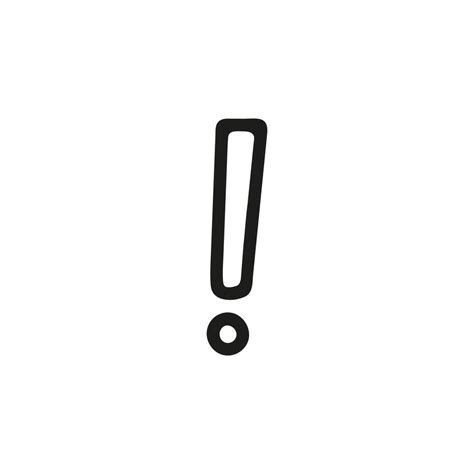 single exclamation mark doodle hand drawn vector illustration 42664101