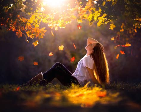 1920x1080 Resolution Leaves Sunlight Women Outdoors Women Hd