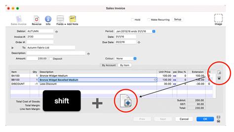 Insert A New Line In Invoice Or Order