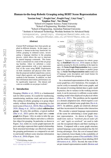 pdf human in the loop robotic grasping using bert scene representation