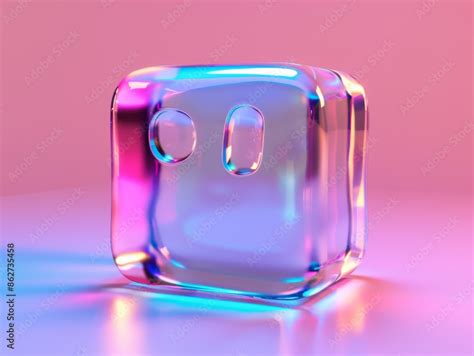 3d Translucent Glass Pvc Emoji Icon Displaying Color Gradient