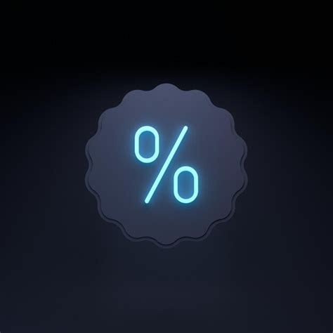 Premium Photo Percent Icon 3d Render Illustration