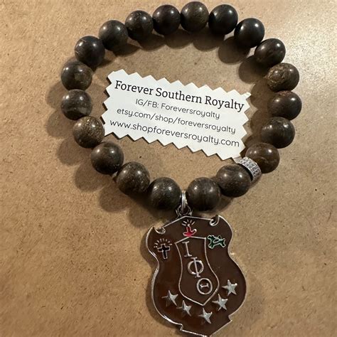 Silver Iota Phi Theta Bracelet Etsy