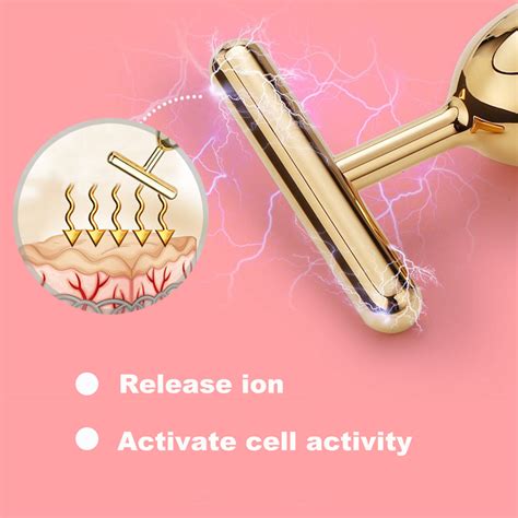 Yeamon 2 In 1 Face Massager Golden Facial Electric 3d Roller And T Sha