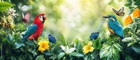 Biodiversity Conservation And Sustainable Development Goals Concept Displayed In Lush Tropical