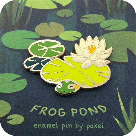 Frog Pond Enamel Pin Poxei