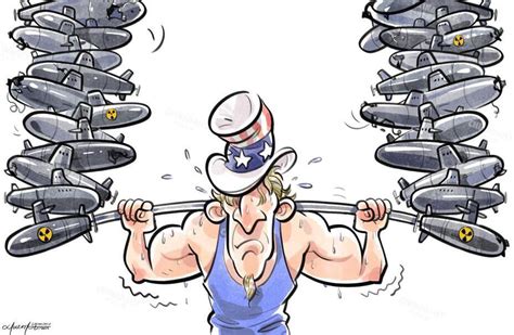 Chinese Propaganda Gym Bro Uncle Sam Weight Lifts The Us Navy