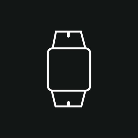 Premium Vector White Touch Clock Icon On A Black Background The