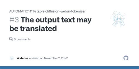 The Output Text May Be Translated Issue Automatic Stable Diffusion Webui Tokenizer