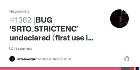 Bug Srto Strictenc Undeclared First Use In This Function Did You