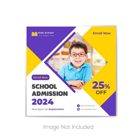 Publicación de redes sociales educativas de regreso a la escuela Vector Premium