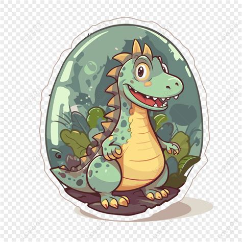 녹색 계란 용 만화 일러스트 스티커 클립 아트 벡터상표 Png 일러스트 무료 다운로드 Lovepik