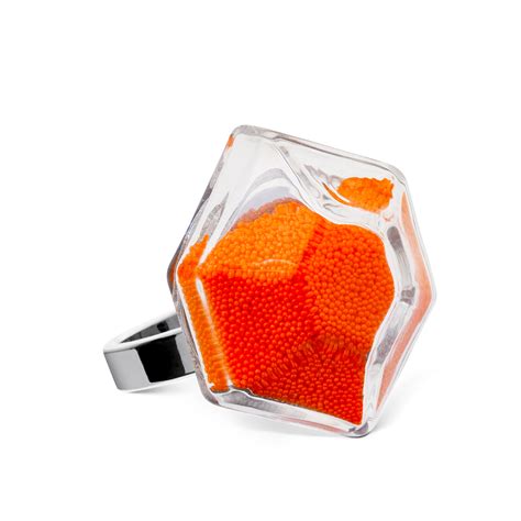 Glass Ring Energie Medium Billes Orange Pylones