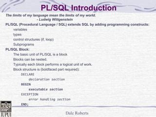 PLSQL 1 Ppt