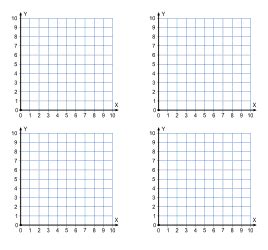 Grid Paper Printable 4 Quadrant Coordinate Graph Paper Templates